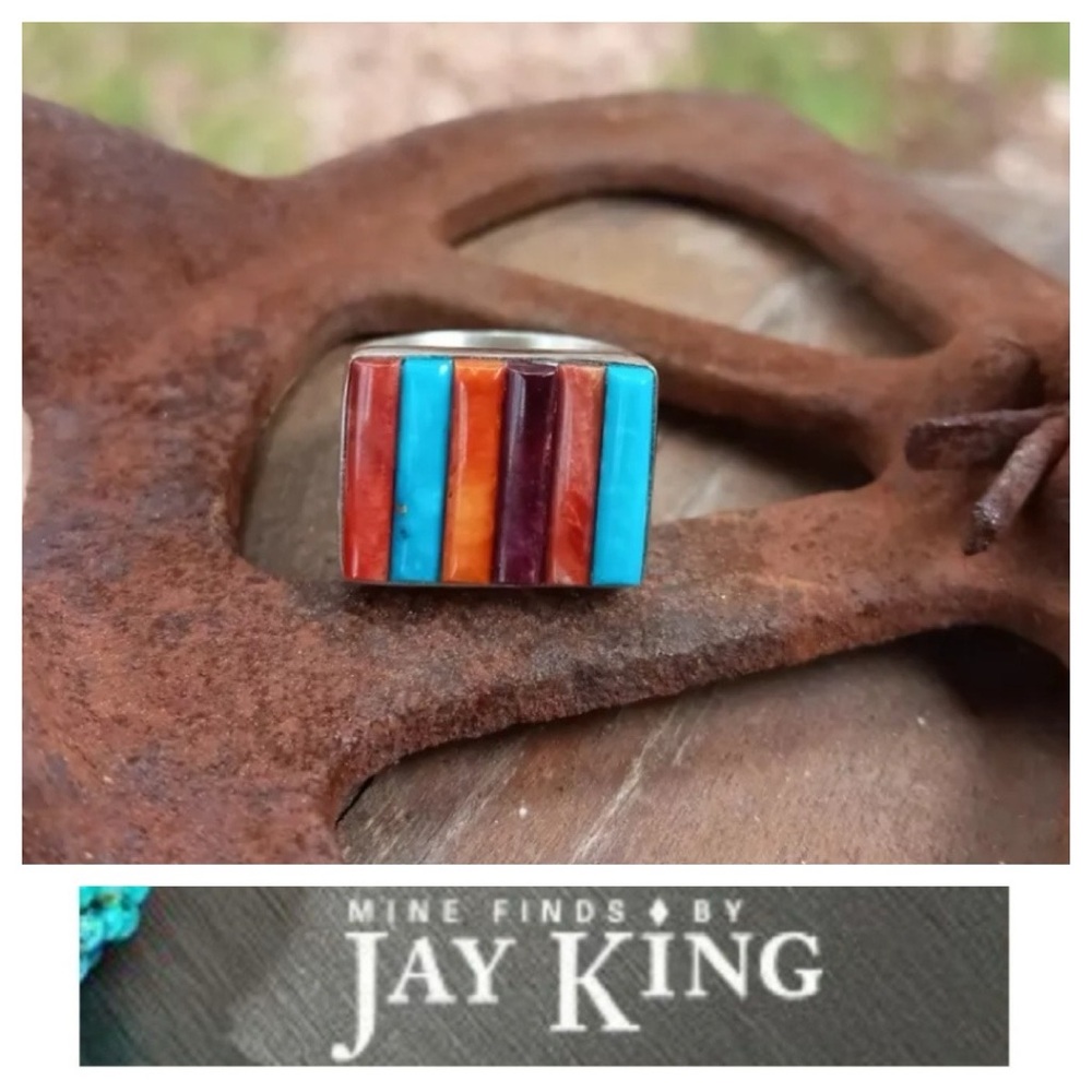 Vintage Jay King Dtr Sterling Silver 925 Turquoise Sp… - Gem